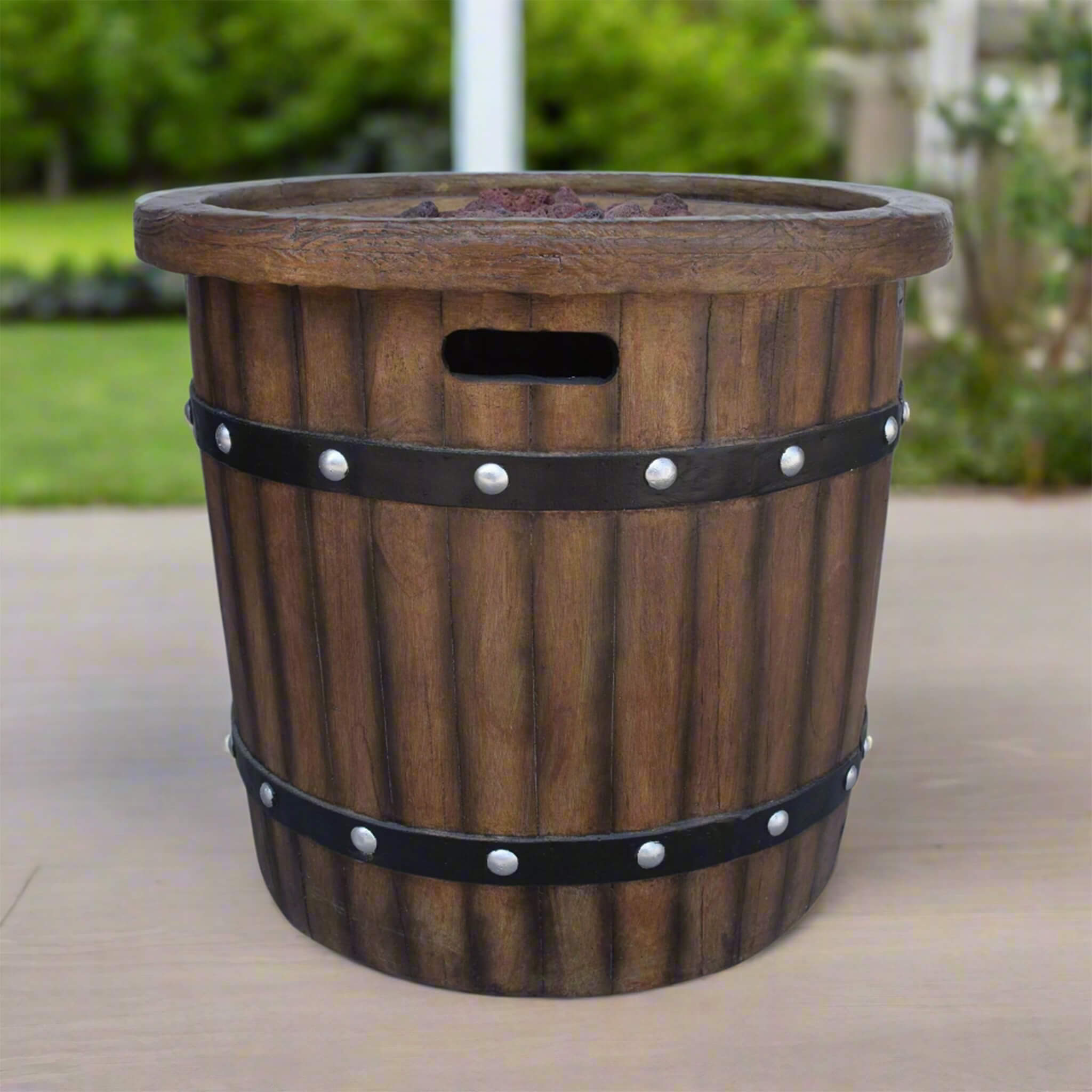 25" Round 40K BTU Liquid Propance Concrete Fire Pit – Shield Smart Systems